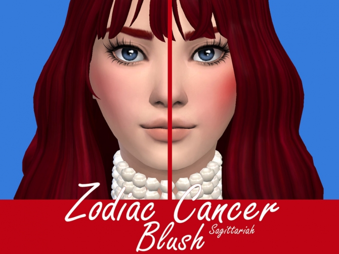 Zodiac Cancer Blush by Sagittariah at TSR » Sims 4 Updates