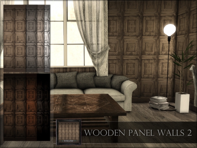 Wooden Panel Walls 02 by RemusSirion at TSR » Sims 4 Updates