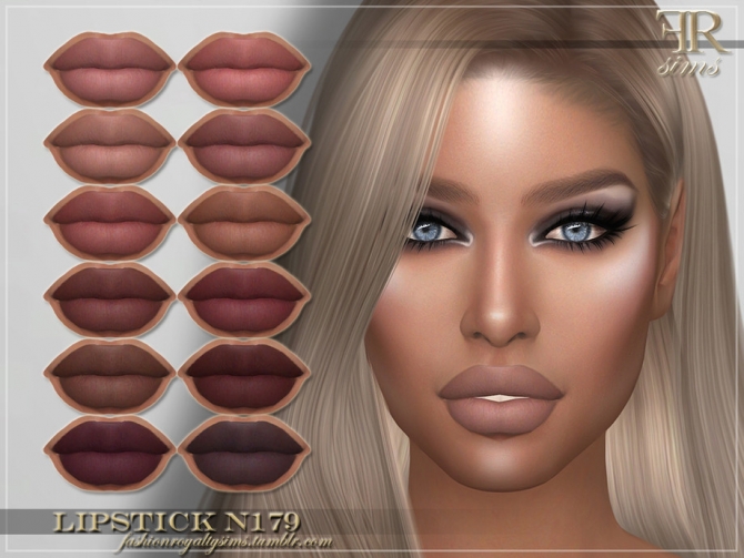 FRS Lipstick N179 by FashionRoyaltySims at TSR » Sims 4 Updates