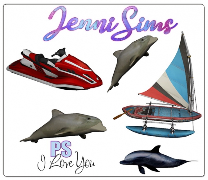 Dolphin Jet ski Sailboat at Jenni Sims » Sims 4 Updates
