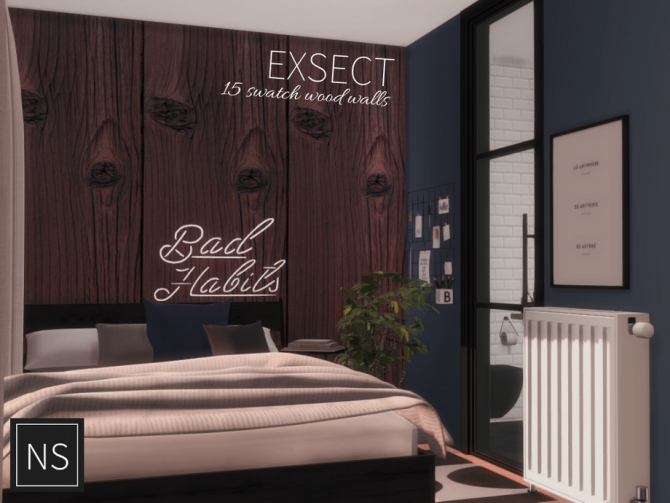 Exsect Wooden Walls by Networksims at TSR » Sims 4 Updates