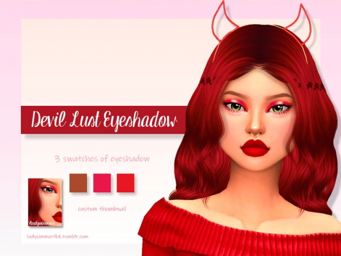 Devil Lust Eyeshadow by LadySimmer94 at TSR » Sims 4 Updates