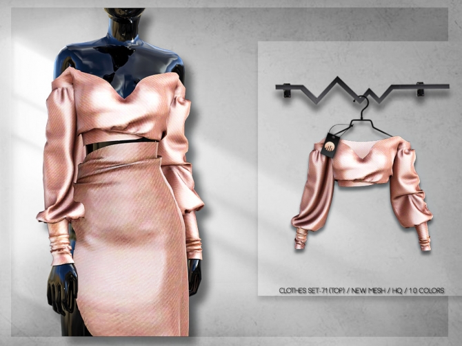 Clothes SET 71 TOP BD274 by busra-tr at TSR » Sims 4 Updates