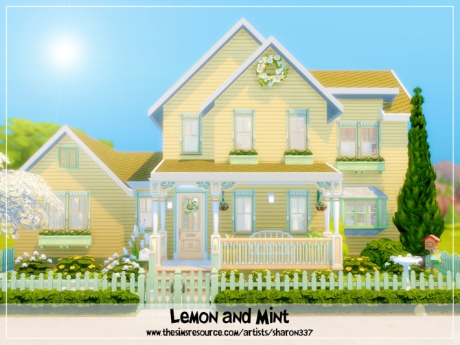 Lemon and MInt House by sharon337 at TSR » Sims 4 Updates