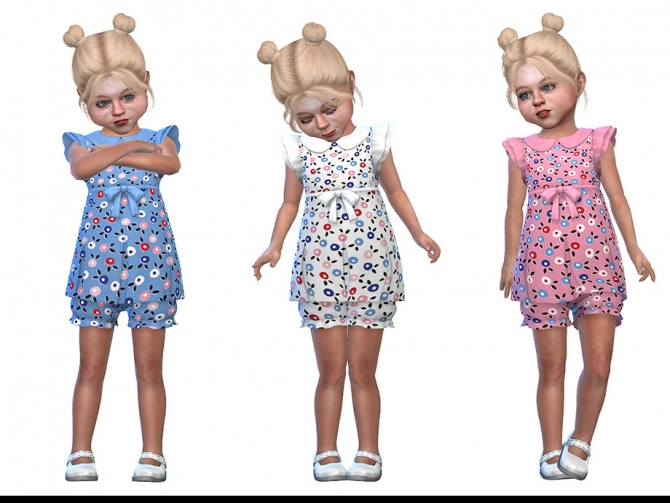 Two Piece Dress for Toddler Girls 02 by Little Things at TSR » Sims 4 ...