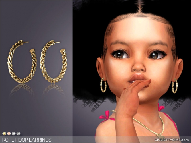 Rope Hoop Earrings for Toddlers at Giulietta » Sims 4 Updates