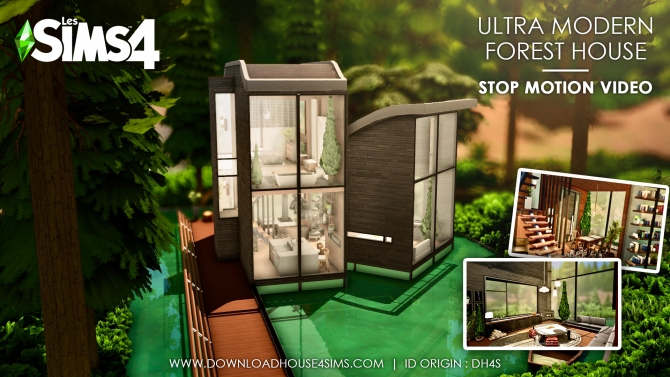 Ultra Modern Forest House at DH4S » Sims 4 Updates