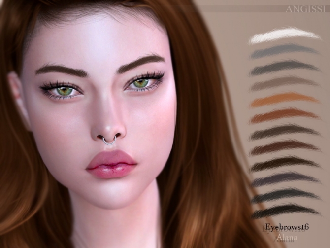 Eyebrows 16 Alana by ANGISSI at TSR » Sims 4 Updates