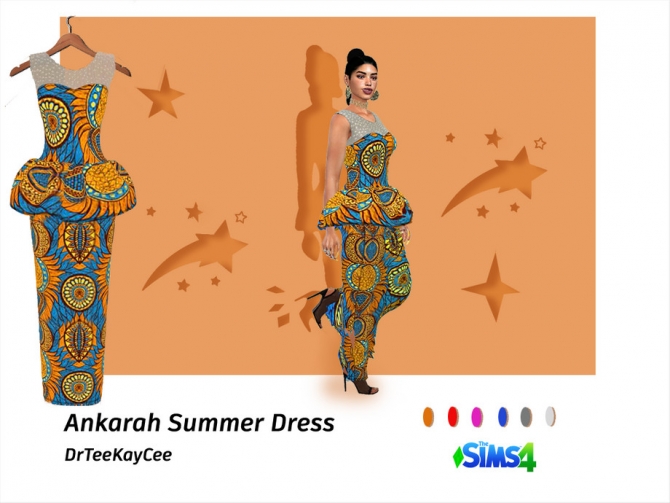 Ankarah Summer Dress by drteekaycee at TSR » Sims 4 Updates