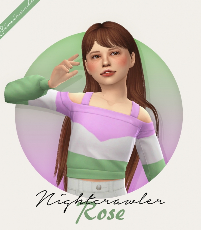 Nightcrawler Rose Hair Kids Version at Simiracle » Sims 4 Updates