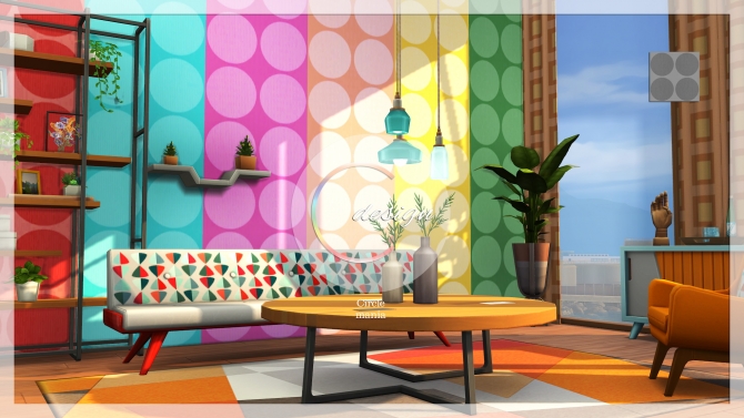Circle Mania Walls at Cross Design » Sims 4 Updates