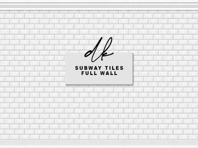 Subway Tiles Full Wall at DK SIMS » Sims 4 Updates