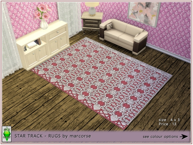 Star Tracks Rugs by marcorse at TSR » Sims 4 Updates