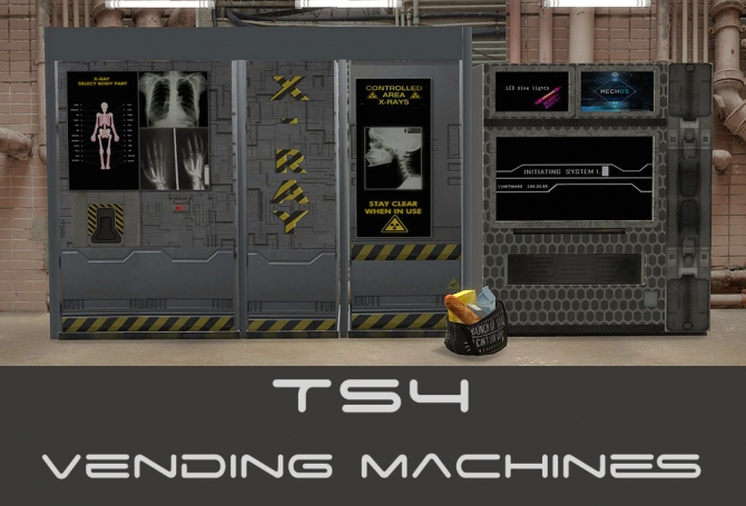 Cyberpunkish recolors of 2 vending machines at Riekus13 » Sims 4 Updates