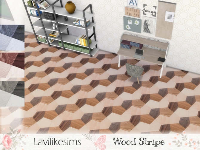 Diagonal blocks floor by lavilikesims at TSR » Sims 4 Updates