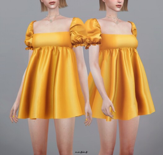 Puff mini dress at MMSIMS » Sims 4 Updates