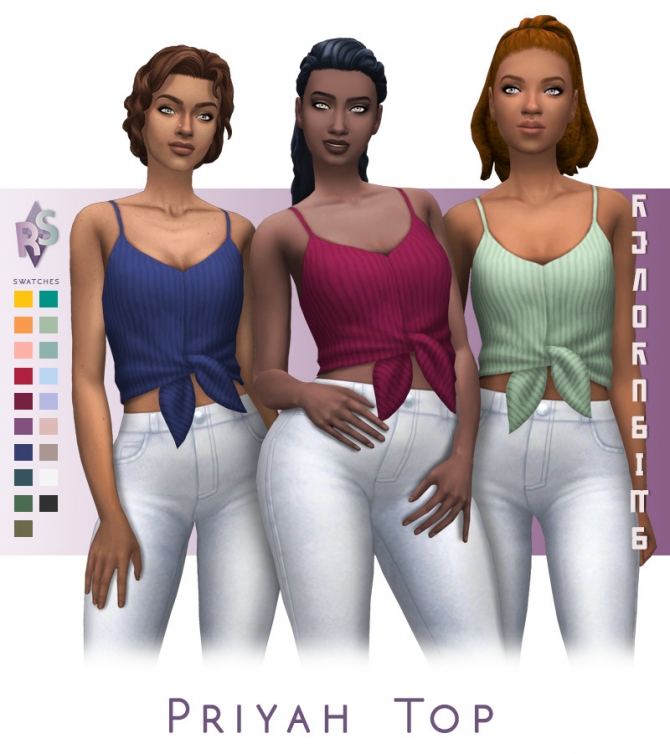 Priyah Top at RENORASIMS » Sims 4 Updates