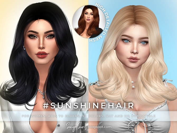 Anna & Cosmic Conflict & Sunshine Hairs at Sonya Sims » Sims 4 Updates