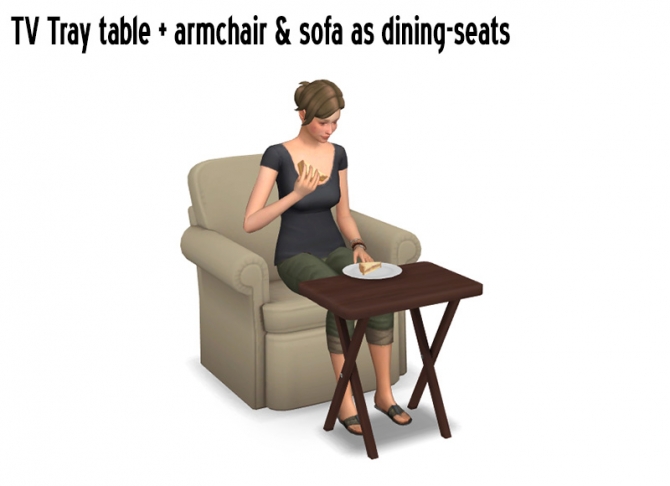 TV tray table, collective activity table & more at Around the Sims 4 ...