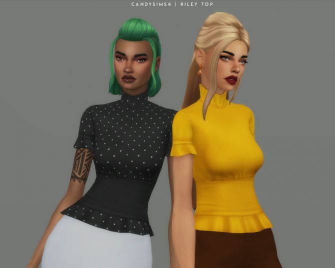 RILEY TOP at Candy Sims 4 » Sims 4 Updates
