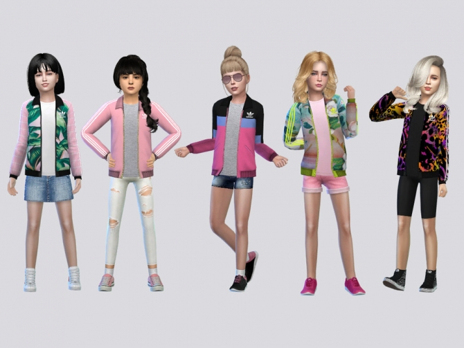 Track Jacket Girls by McLayneSims at TSR » Sims 4 Updates