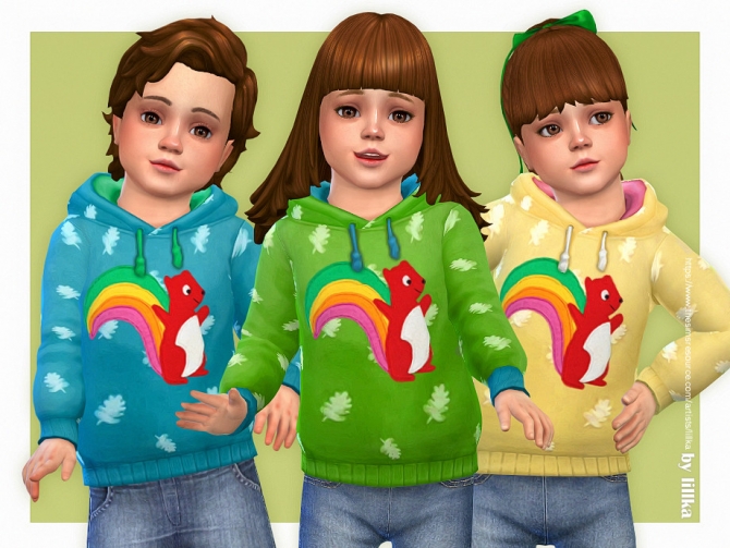 Squirrel Hoodie by lillka at TSR » Sims 4 Updates