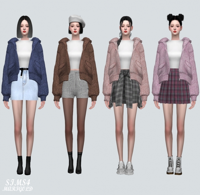Bear Hood Jacket at Marigold » Sims 4 Updates