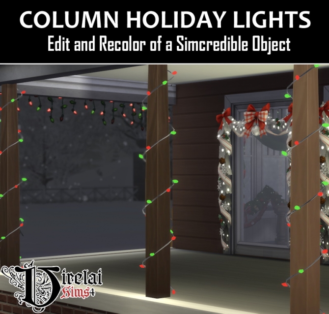 Column Holiday Lights at Virelai » Sims 4 Updates