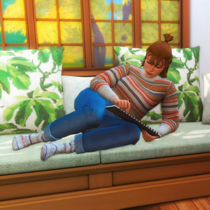 Window Seat Pose Pack at Katverse » Sims 4 Updates