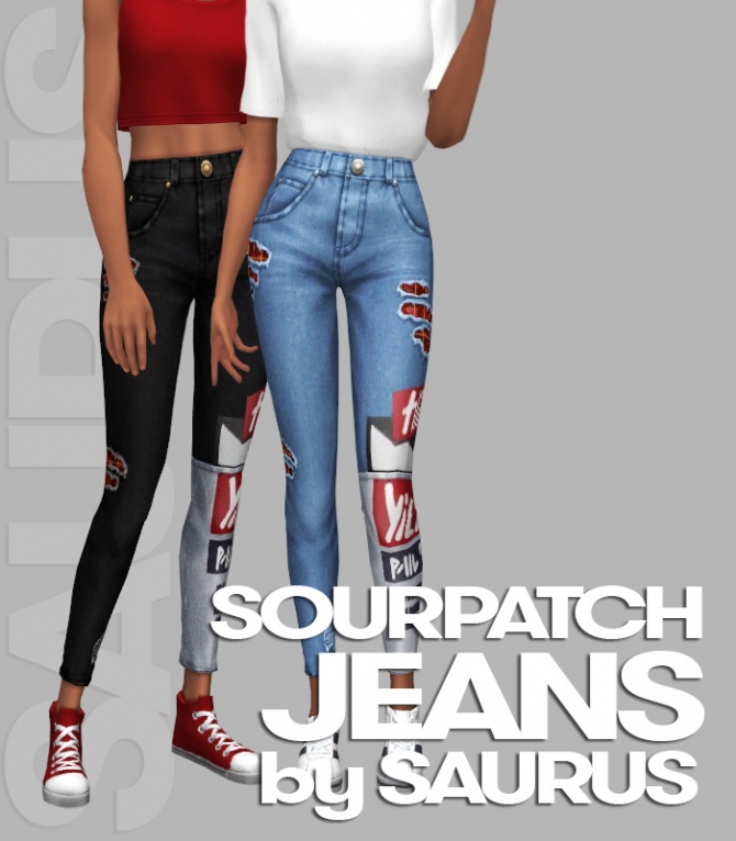 Sourpatch Jeans at Saurus Sims » Sims 4 Updates