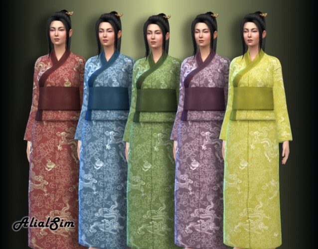 Yukata outfit at Alial Sim » Sims 4 Updates