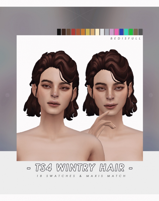 FM Wintry hair at Bedisfull – iridescent » Sims 4 Updates