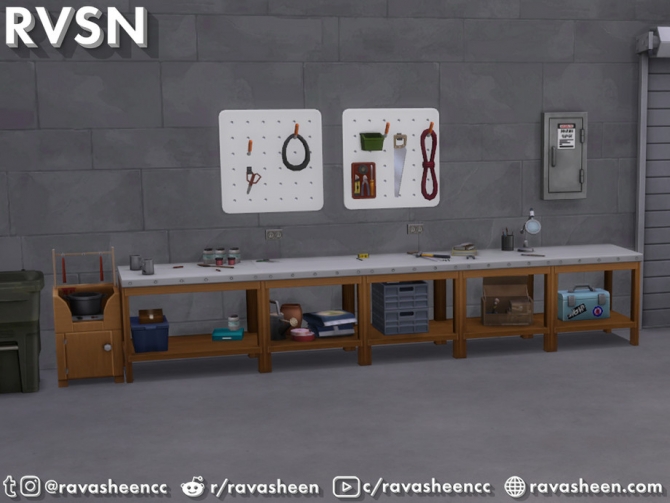 Tool Time Garage Set by RAVASHEEN at TSR » Sims 4 Updates