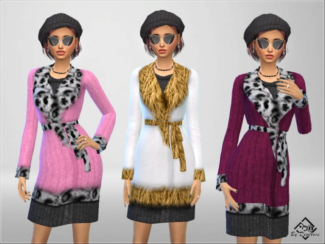Fur Coat Set by Devirose at TSR » Sims 4 Updates
