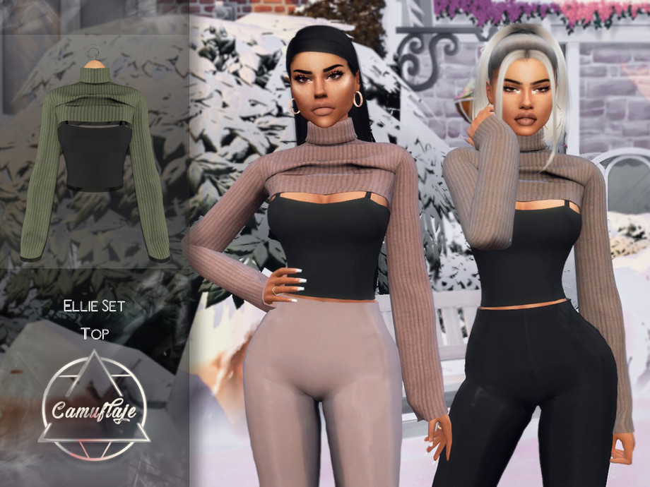 Ellie Set (Top) by Camuflaje at TSR » Sims 4 Updates
