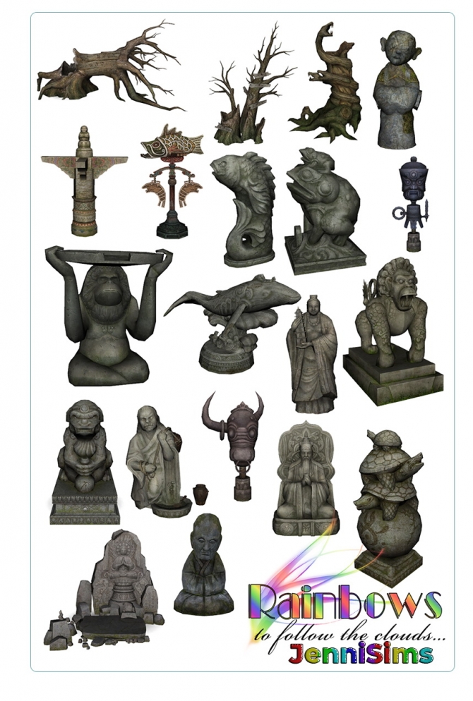 DECORATIVE STATUES 20 ITEMS at Jenni Sims » Sims 4 Updates
