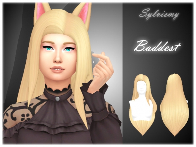 Ahri The Baddest Hairstyle Set by Sylviemy at TSR » Sims 4 Updates