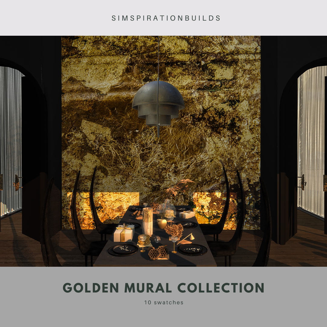 Golden Mural Collection at Simspiration Builds » Sims 4 Updates
