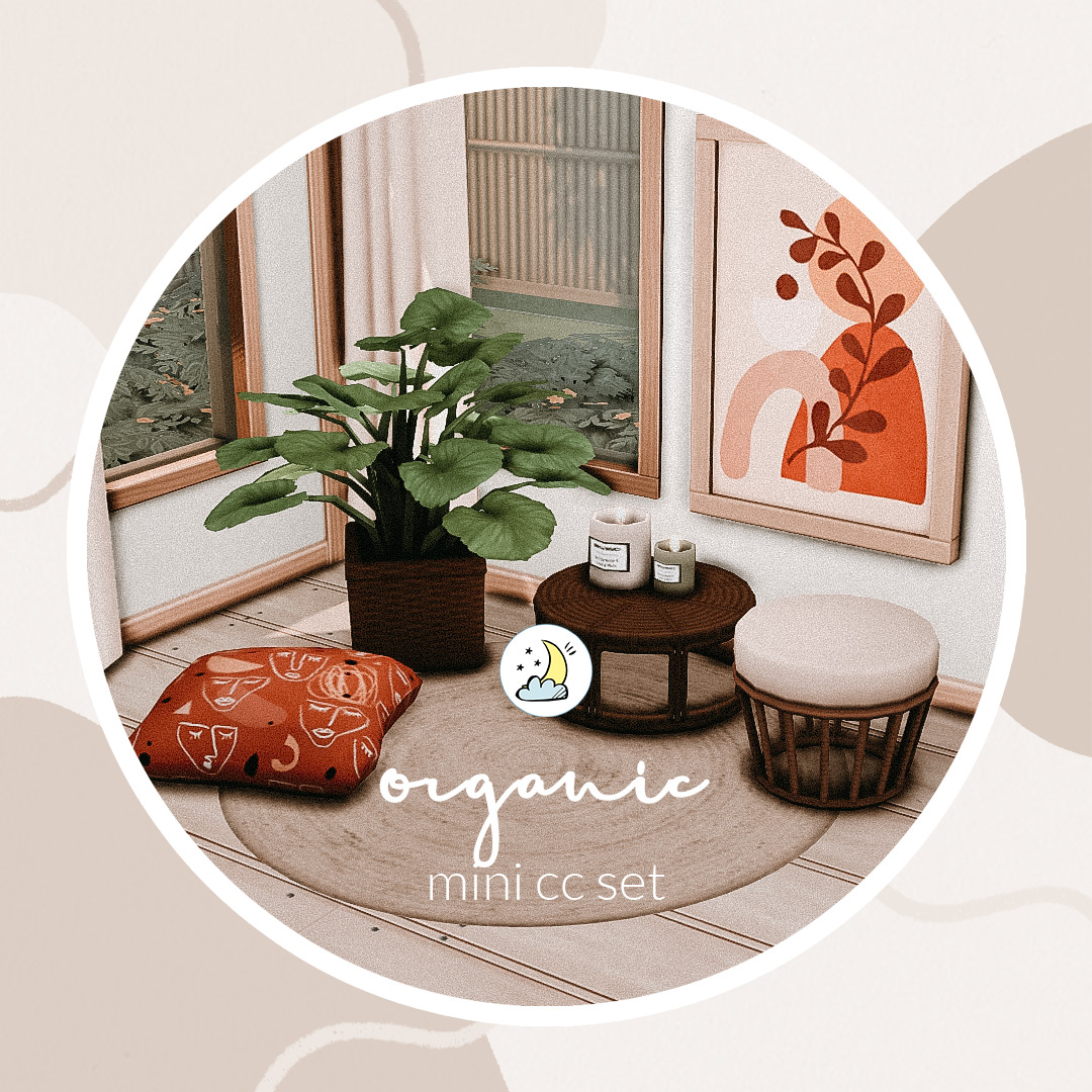 Organic set of recolors & mesh edits at Luna Sims » Sims 4 Updates