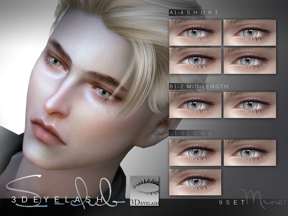 3D EYELASHES M V1 by S-Club at TSR » Sims 4 Updates