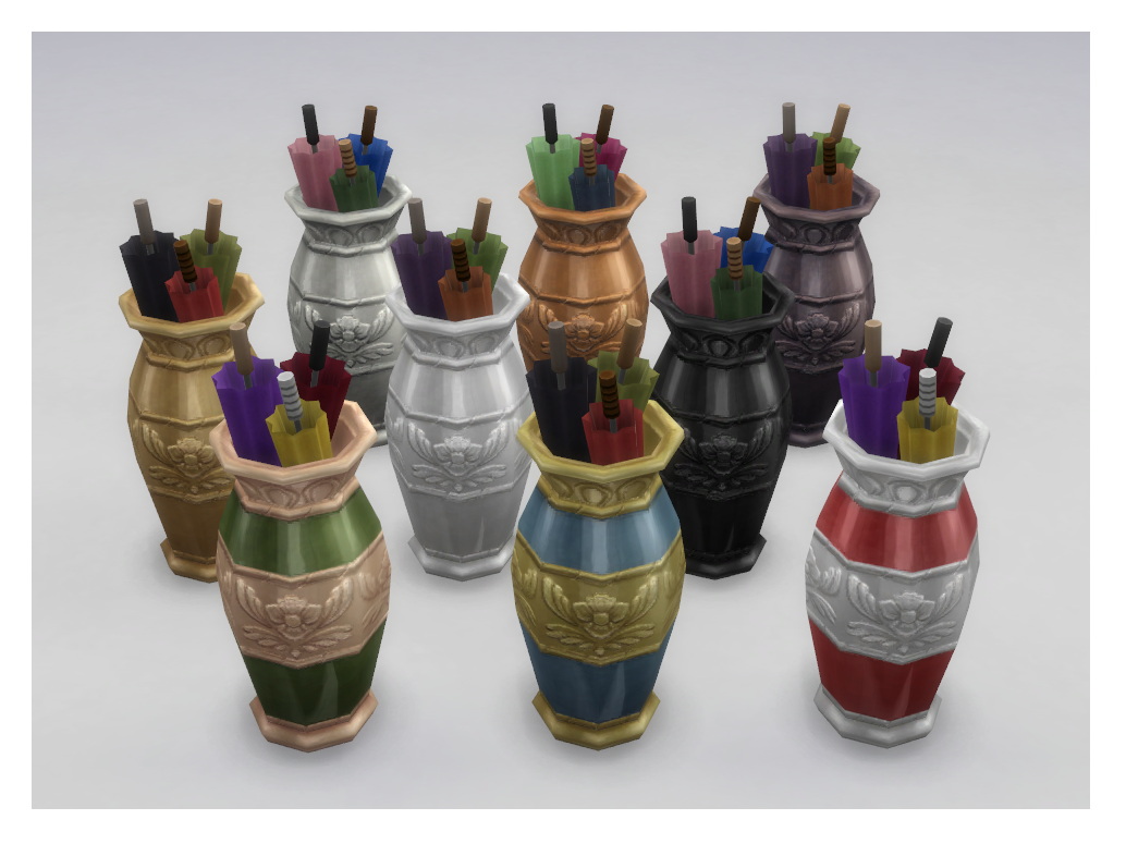 Umbrella Stand Collection by Menaceman44 at Mod The Sims » Sims 4 Updates