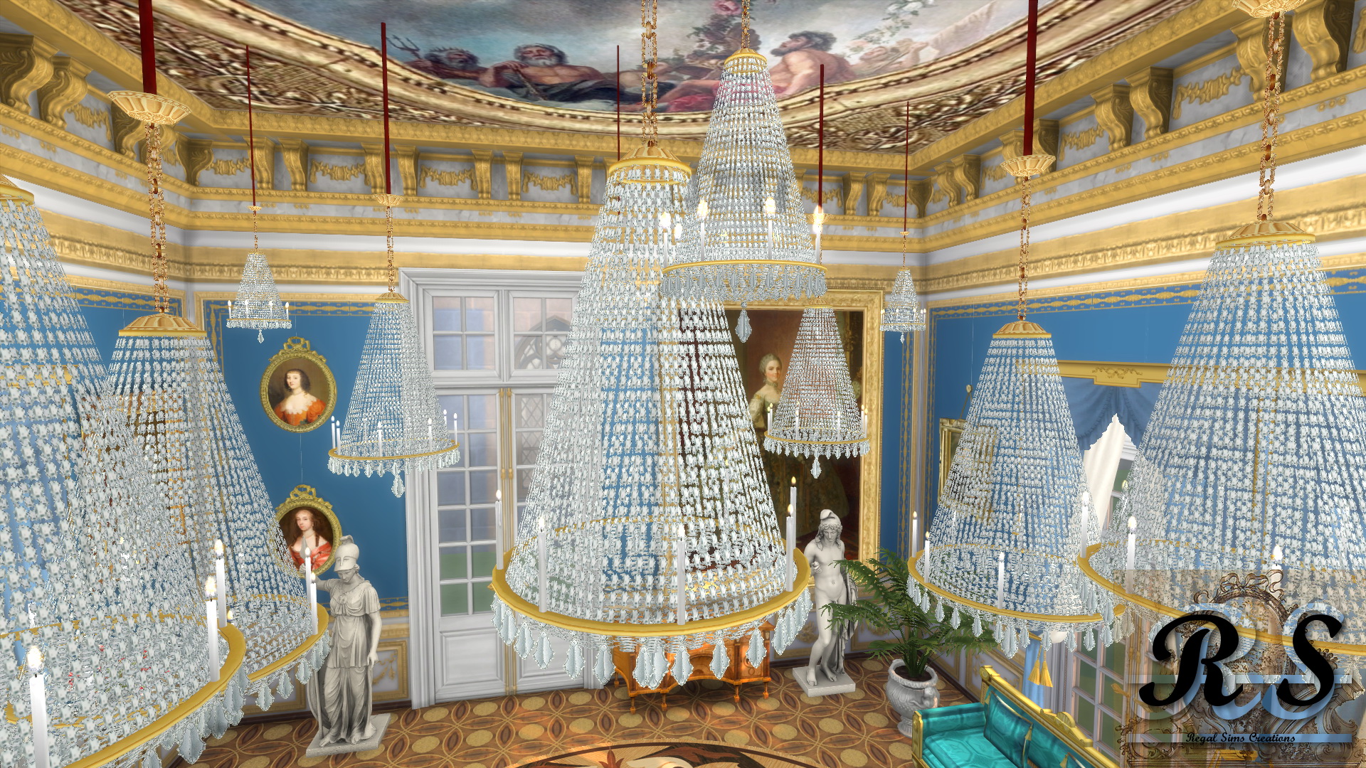 Fontainebleau Chandelier Set at Regal Sims » Sims 4 Updates