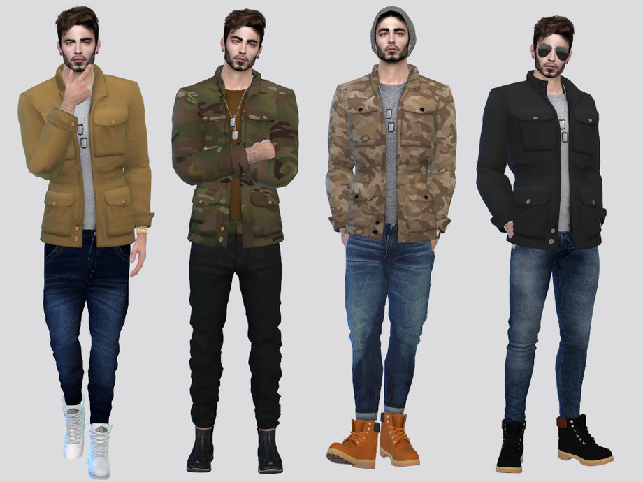 Surge Basic Military Jacket by McLayneSims at TSR » Sims 4 Updates