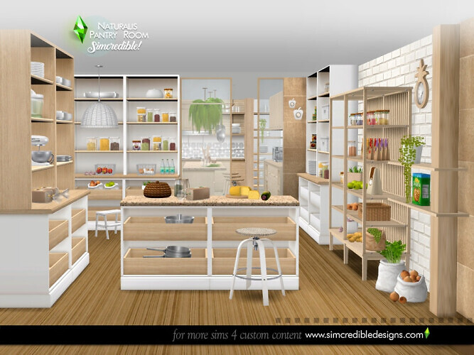 Naturalis Pantry Room by SIMcredible at TSR » Sims 4 Updates