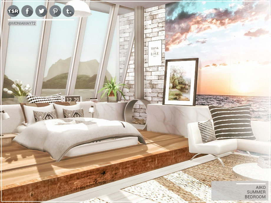 Aiko Summer Bedroom by Moniamay72 at TSR » Sims 4 Updates