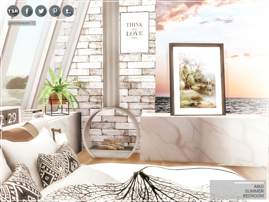 Aiko Summer Bedroom by Moniamay72 at TSR » Sims 4 Updates