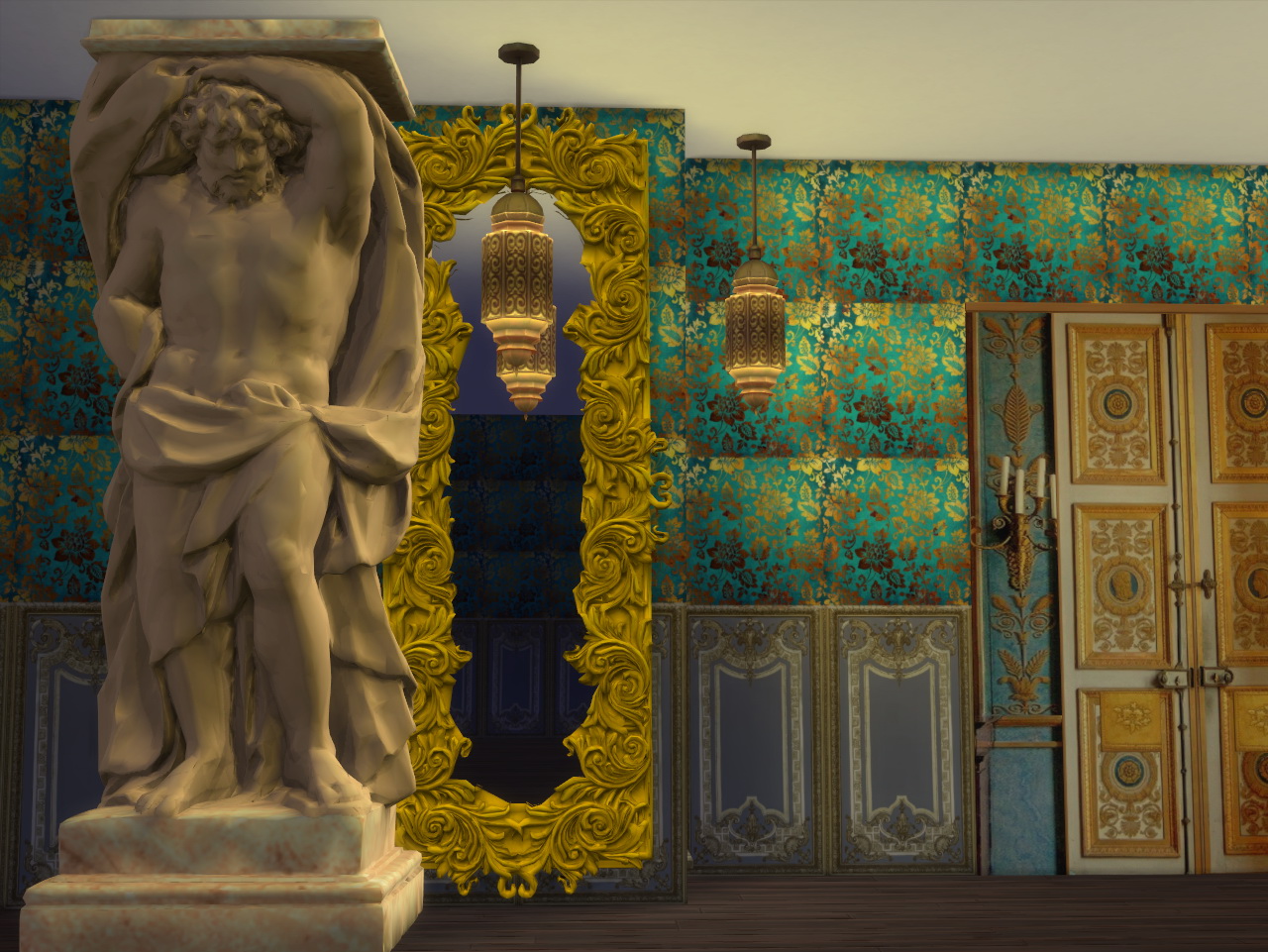 Giant Atlant Statues at Anna Quinn Stories » Sims 4 Updates