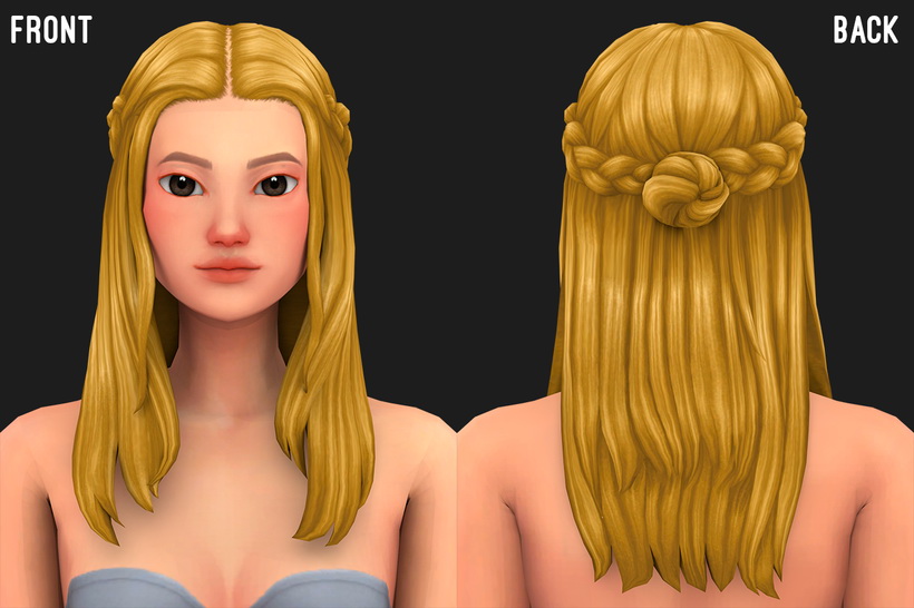 Narra hair at Marso Sims » Sims 4 Updates