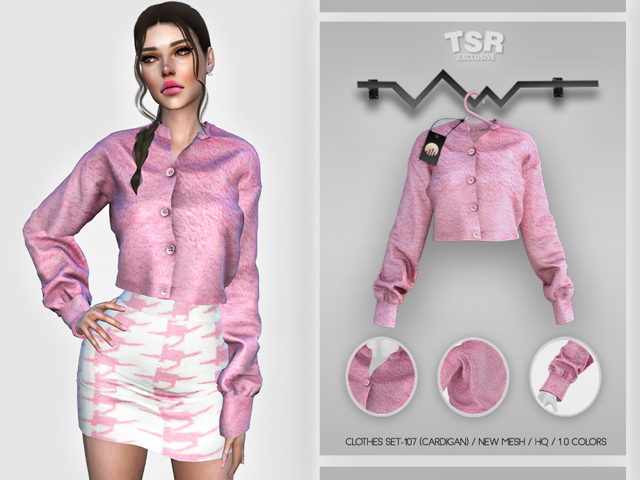 Clothes SET-107 CARDIGAN BD412 by busra-tr at TSR » Sims 4 Updates