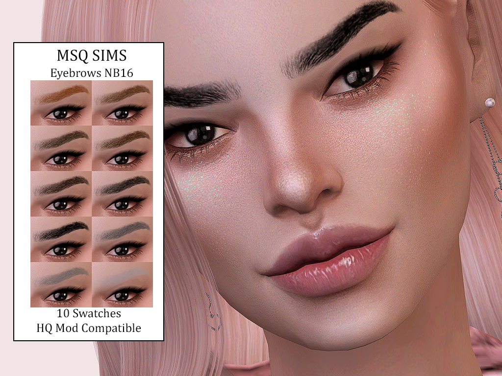 Eyebrows NB16 at MSQ Sims » Sims 4 Updates
